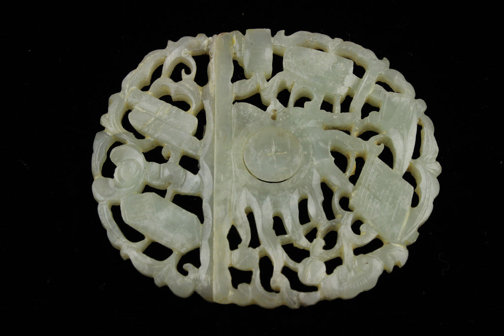 White Jade 8 Emblems Clasp – Kojima Jade 孤島異國玉雕系列商