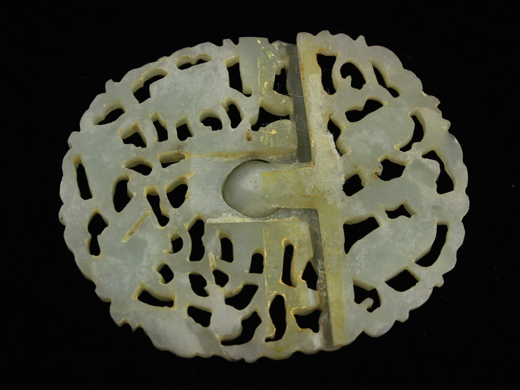 White Jade 8 Emblems Clasp – Kojima Jade 孤島異國玉雕系列商